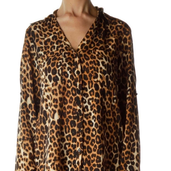 Express | Tops | Express Cheetah Blouse | Poshmark
